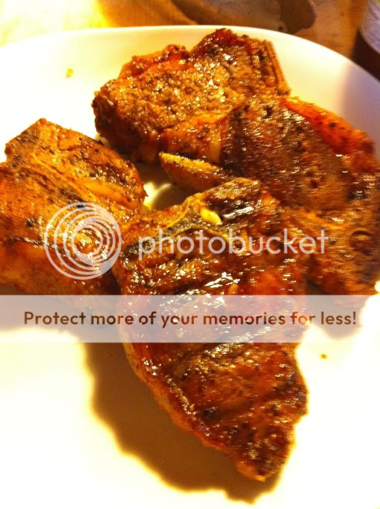 lamb chops and farm raised prawn — Big Green Egg Forum